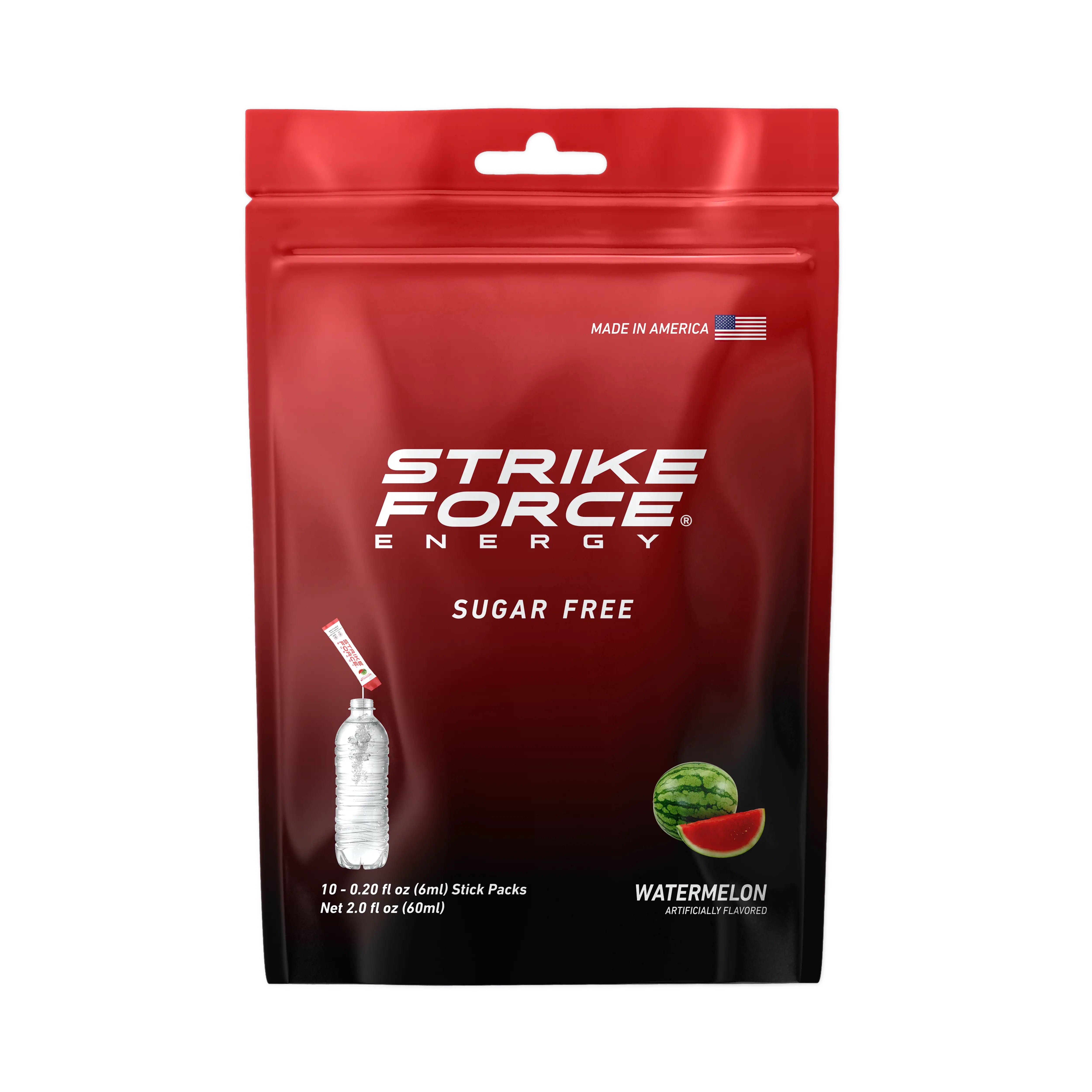 Strike Force Energy Watermelon - 10 Liquid Packs – Strike Force Beverage